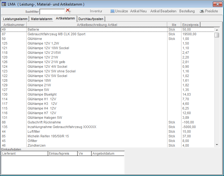 Werkstattsoftware, Kfz Software,- Werkstatt- Rechnungs-programm